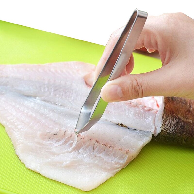 1pc fiskebenspincet i rustfrit stål, tang, clips, ... – Vicedeal