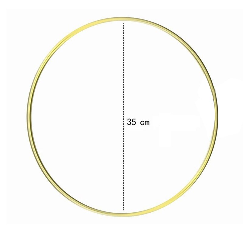 6 st 35cm metall krans krans krans guld ram ring f... – Grandado