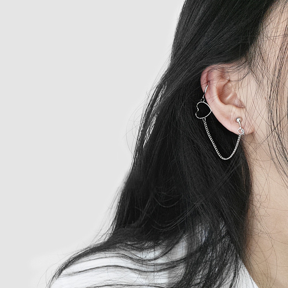 Women Punk Hip Hop Long Chain Earrings Silver Circ... – Vicedeal