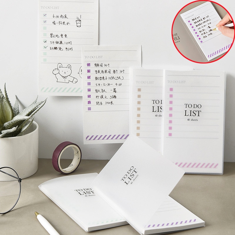 40 Sheets Matte Plastic Cover Papier Notebook Scho... – Vicedeal