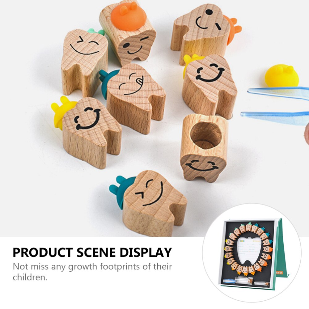 1 Set Wooden Baby Deciduous Tooth Box Baby Tooth P... – Grandado