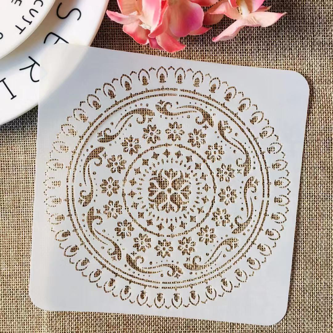 5Pcs/Set 15cm Mandala Wheel Round Geometry DIY Lay... – Grandado