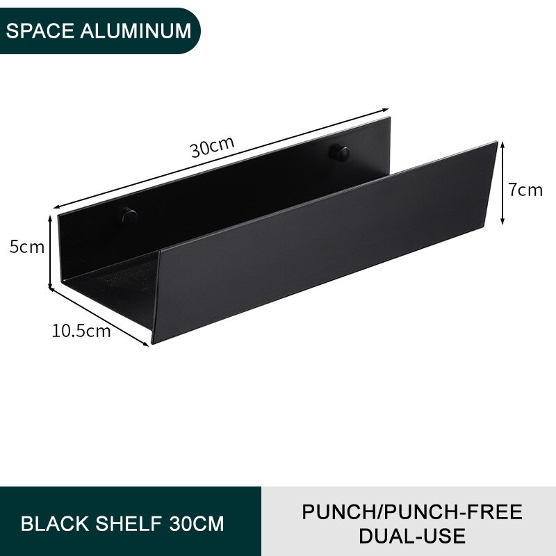 Punch-Free Bathroom Shelf 30/40/50/60/70/80 Cm Wal... – Grandado