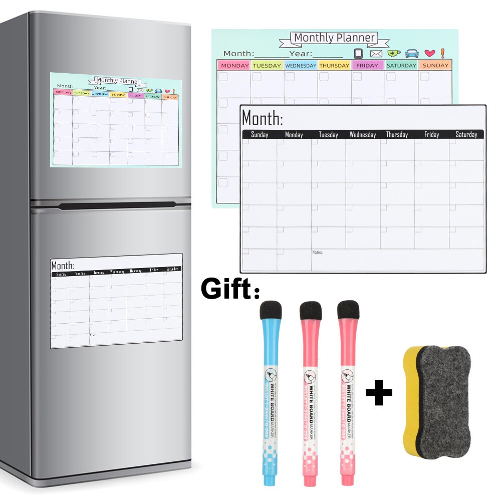 Magnetic Weekly & Monthly Planner Whiteboard Fridg... – Vicedeal