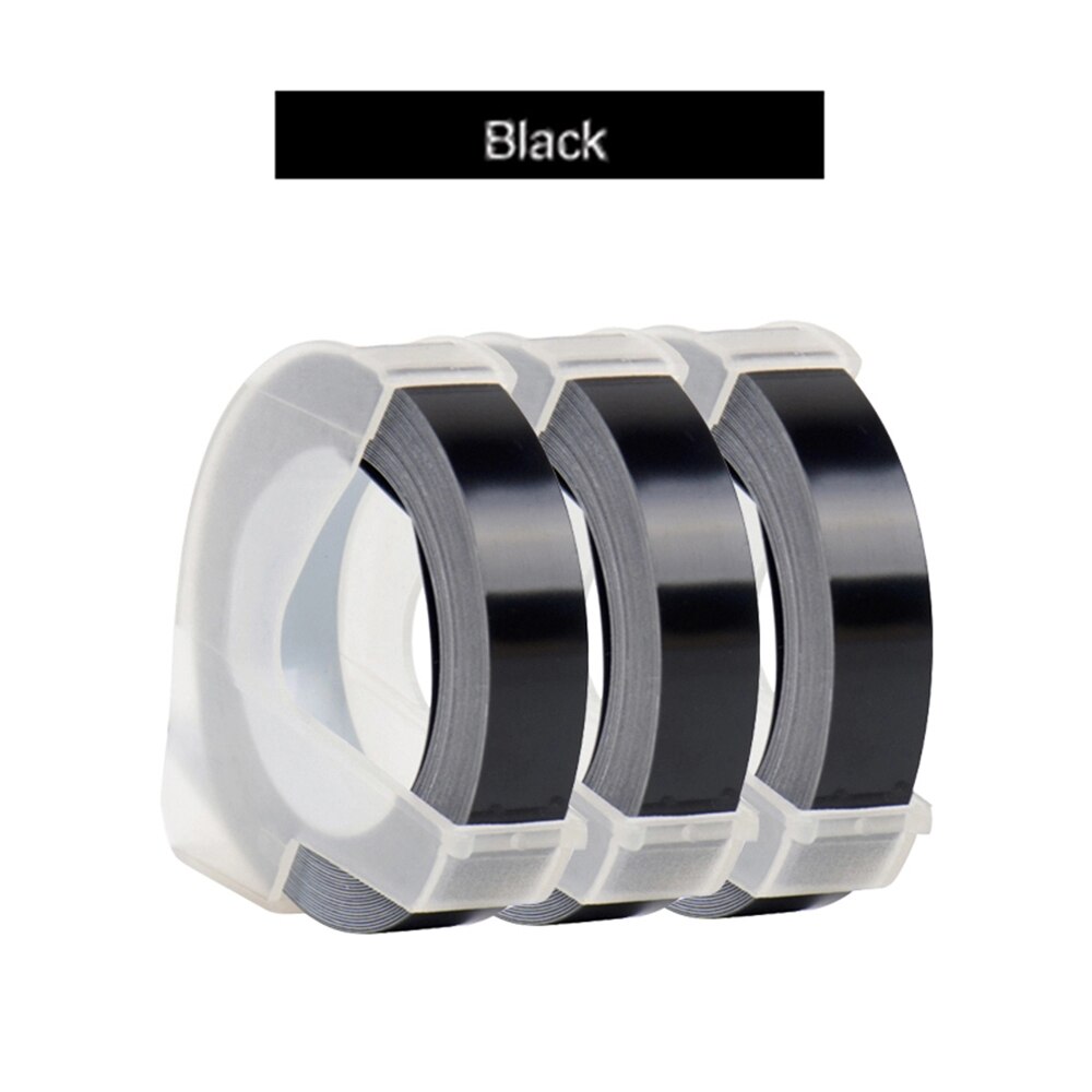 3Rolls 3D Embossing Label Tape white on Clear Tran... – Grandado