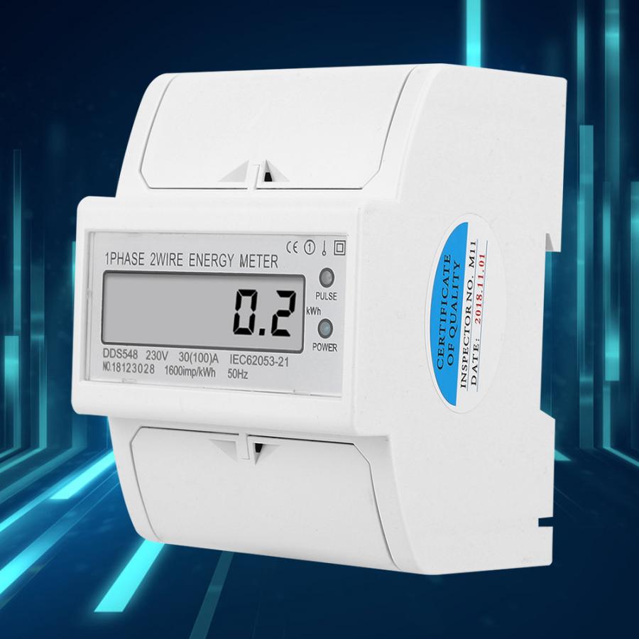 DDS548 Watt Hour Meter LCD Display Energy Meter Si... – Grandado