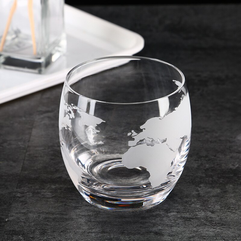 1-4Pcs 450ml Whiskey Glasses World Map Pattern Cre... – Vicedeal