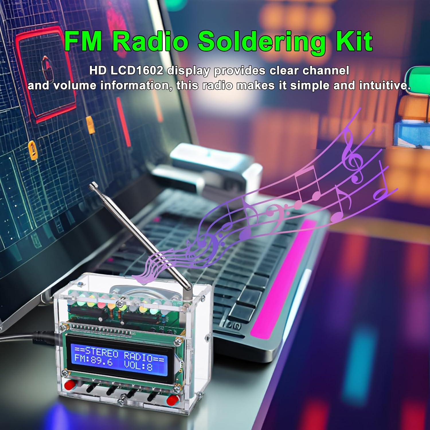 FM Radio DIY Kit Soldering Projects Radio with LED... – Grandado