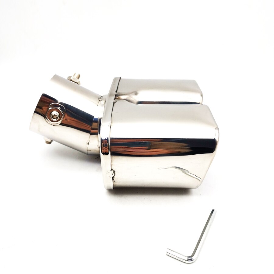 2.5" Curved Car Exhaust Pipe Muffler Tip Doub... – Grandado