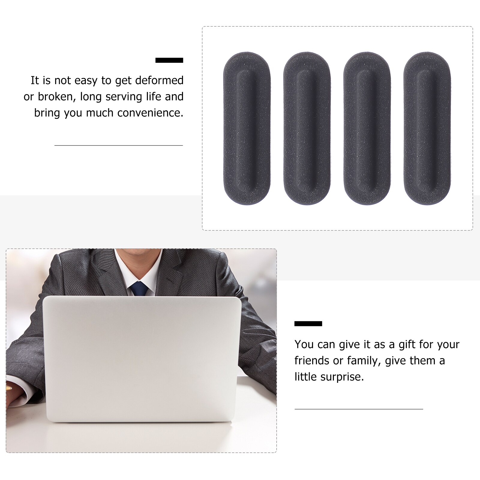 4Pcs Laptop Rubber Feet Rubber Pads Non-Slip Botto... – Grandado