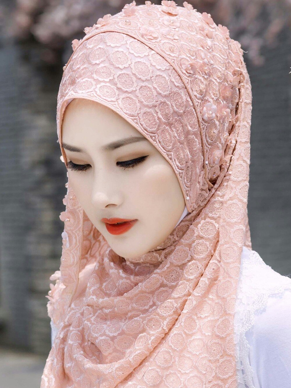 Hoge klassieke Lange sjaals Moslim vrouwen hoofd w... – Grandado