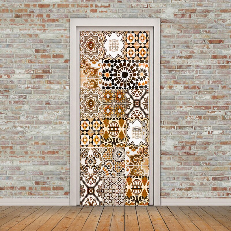 3D Muur Deur Sticker Moderne Geometrie Art Behang ... – Vicedeal