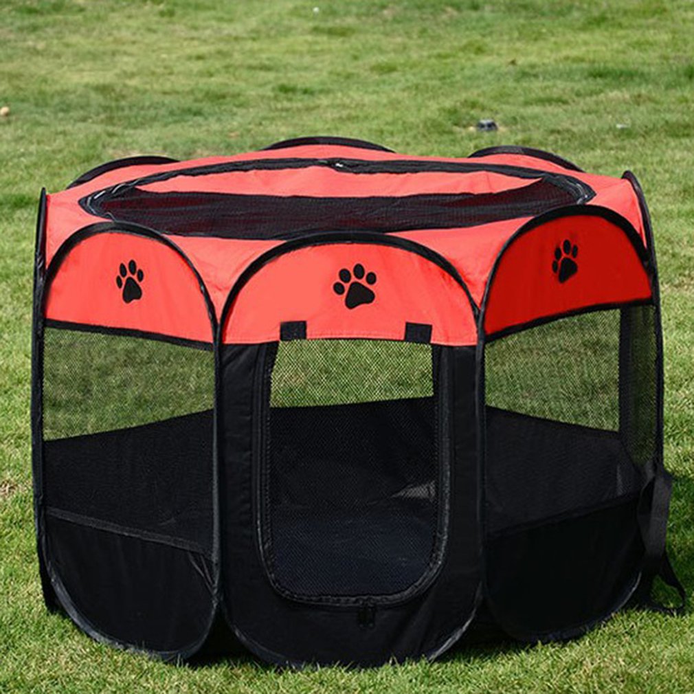 Portable Folding Pet Tent Dog House Octagonal Cage... – Grandado