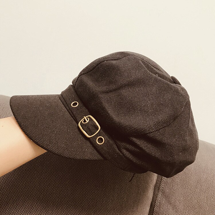 Girl Casual Blank Vintage Winter Painter Cap Solid... – Grandado