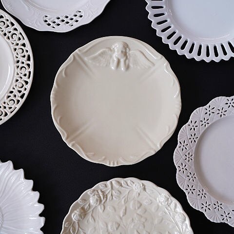 Nordic Embossed Hollow Plate Palace Flat Plate Hig... – Grandado