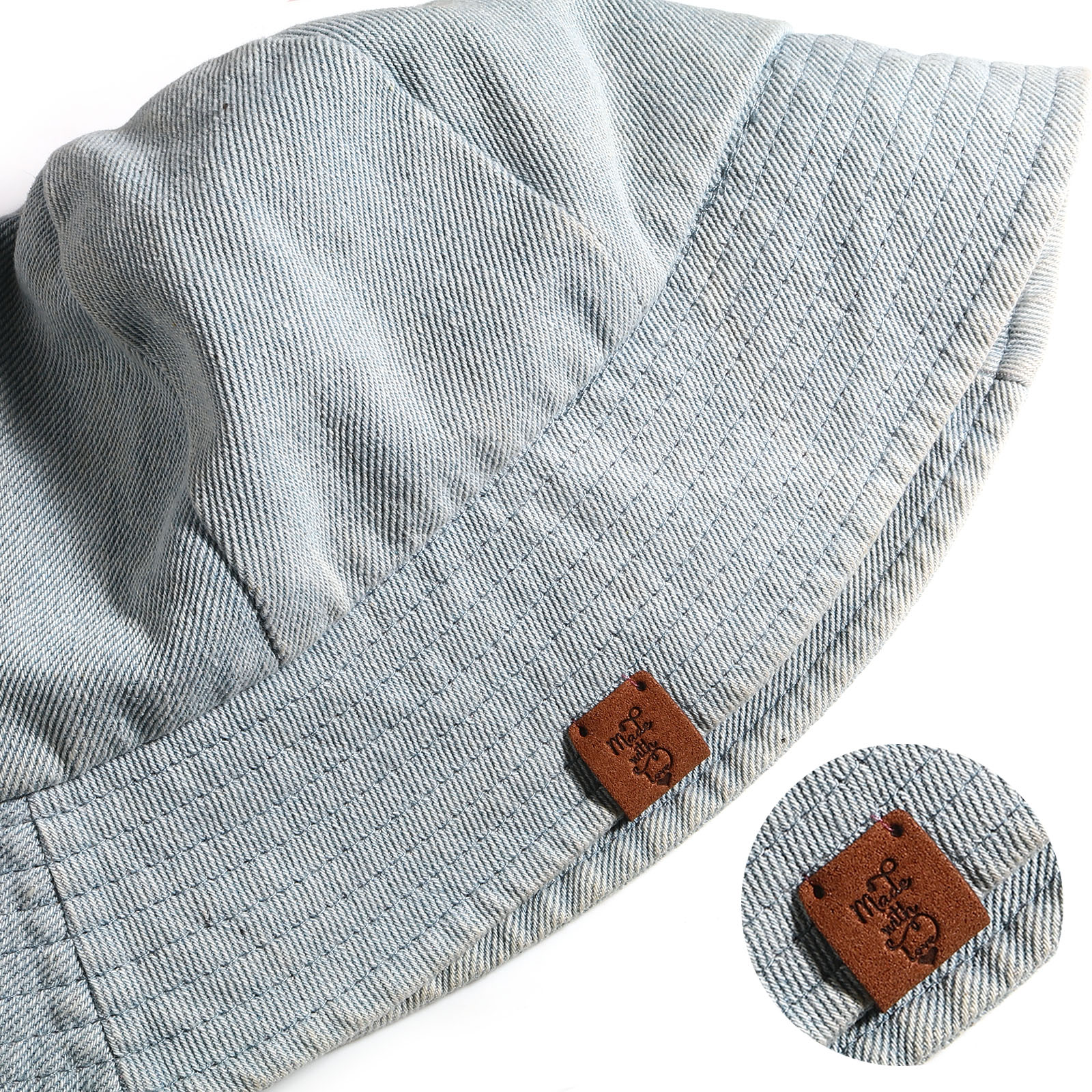 10 PCs Faux Suede Made With Love Labels Rectangle ... – Grandado