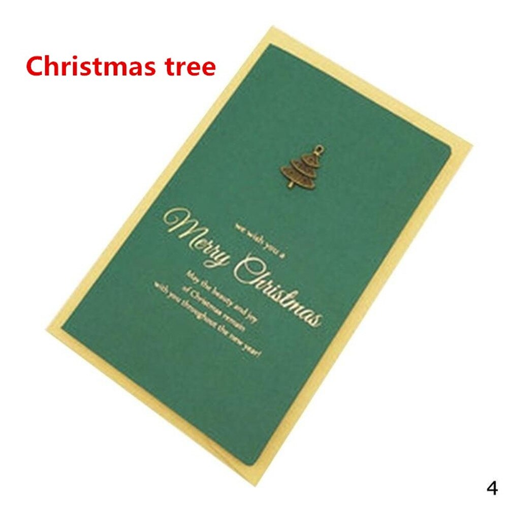 Gold Embossed chrismas Card Greeting cards Merry x... – Grandado