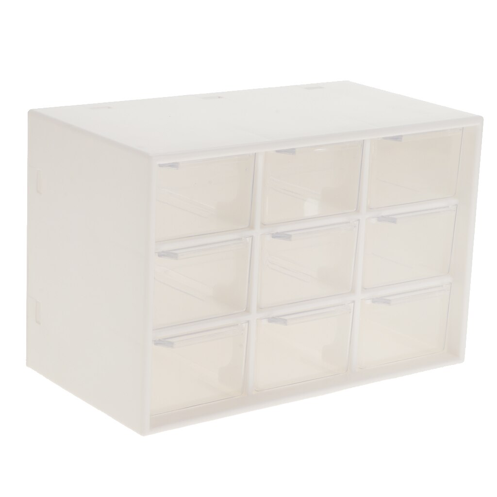 Storage Cabinet 9 Grid 3 Layer Drawer Storage Box ... – Grandado