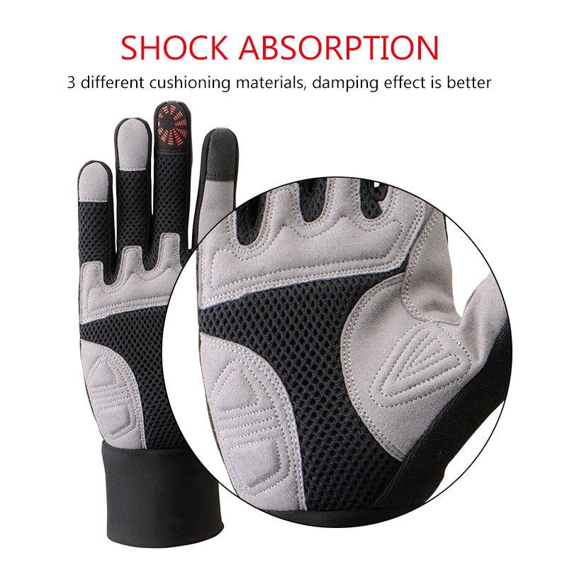 CATEYE Classic Reflective Long Finger Cycling Glov... – Grandado