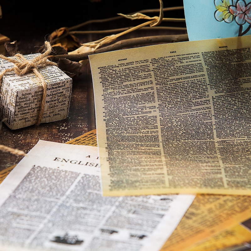 8 stücke Vintage Englisch Buchstaben Pergament Pap... – Vicedeal