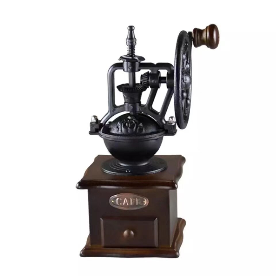 Classical Wooden Manual Coffee Grinder Hand Cast i... – Grandado
