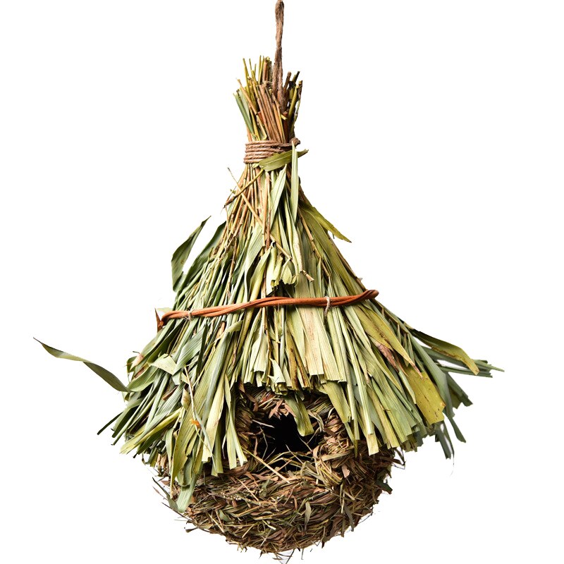 1pc Stylish Straw Bird Hut Exquisite Woven Bird Ca... – Grandado