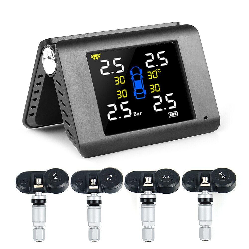 Newest TPMS Solar Power Tyre Pressure Monitoring S... – Grandado