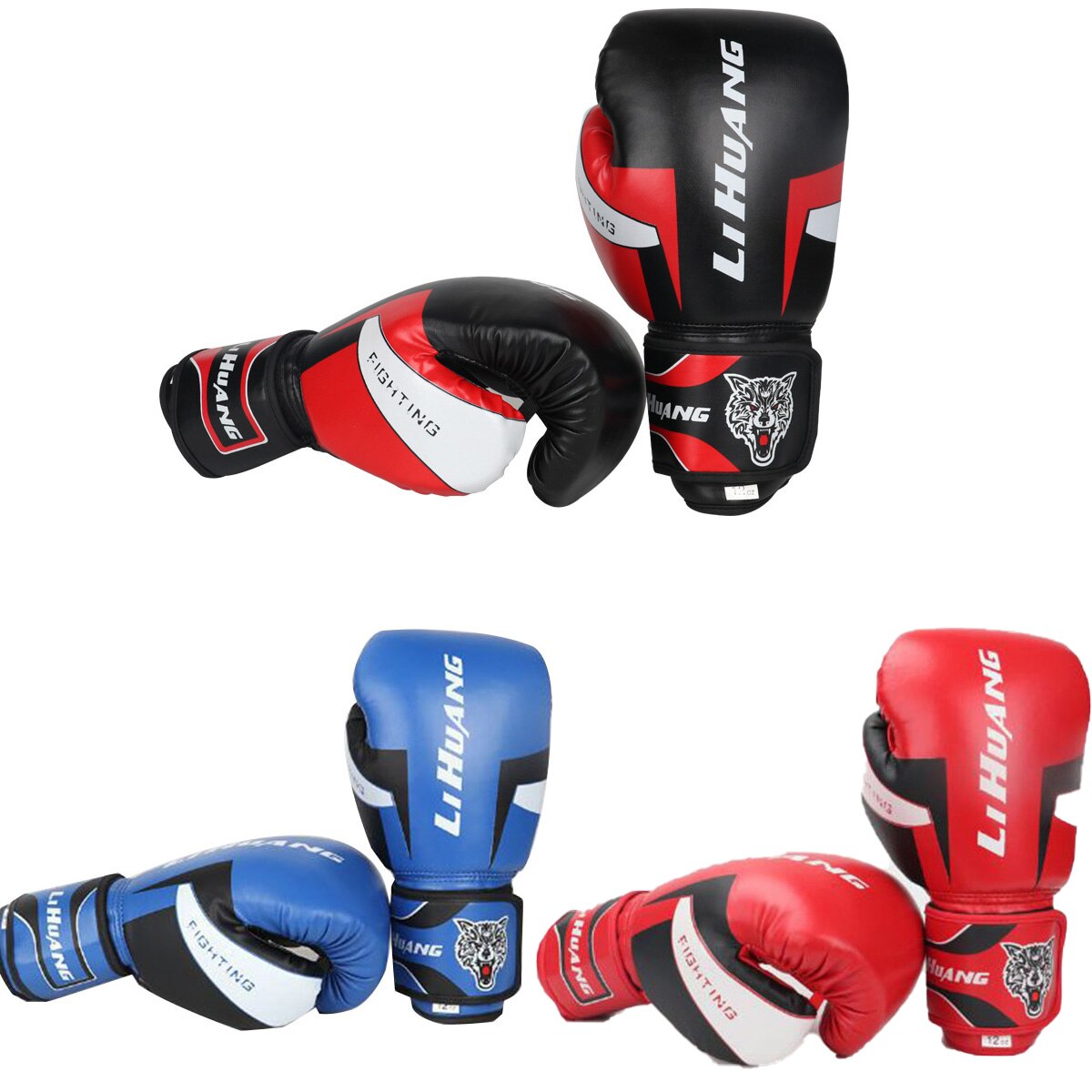 6-12oz Boxing Gloves men pu MuayThai Gloves MMA Tr... – Grandado