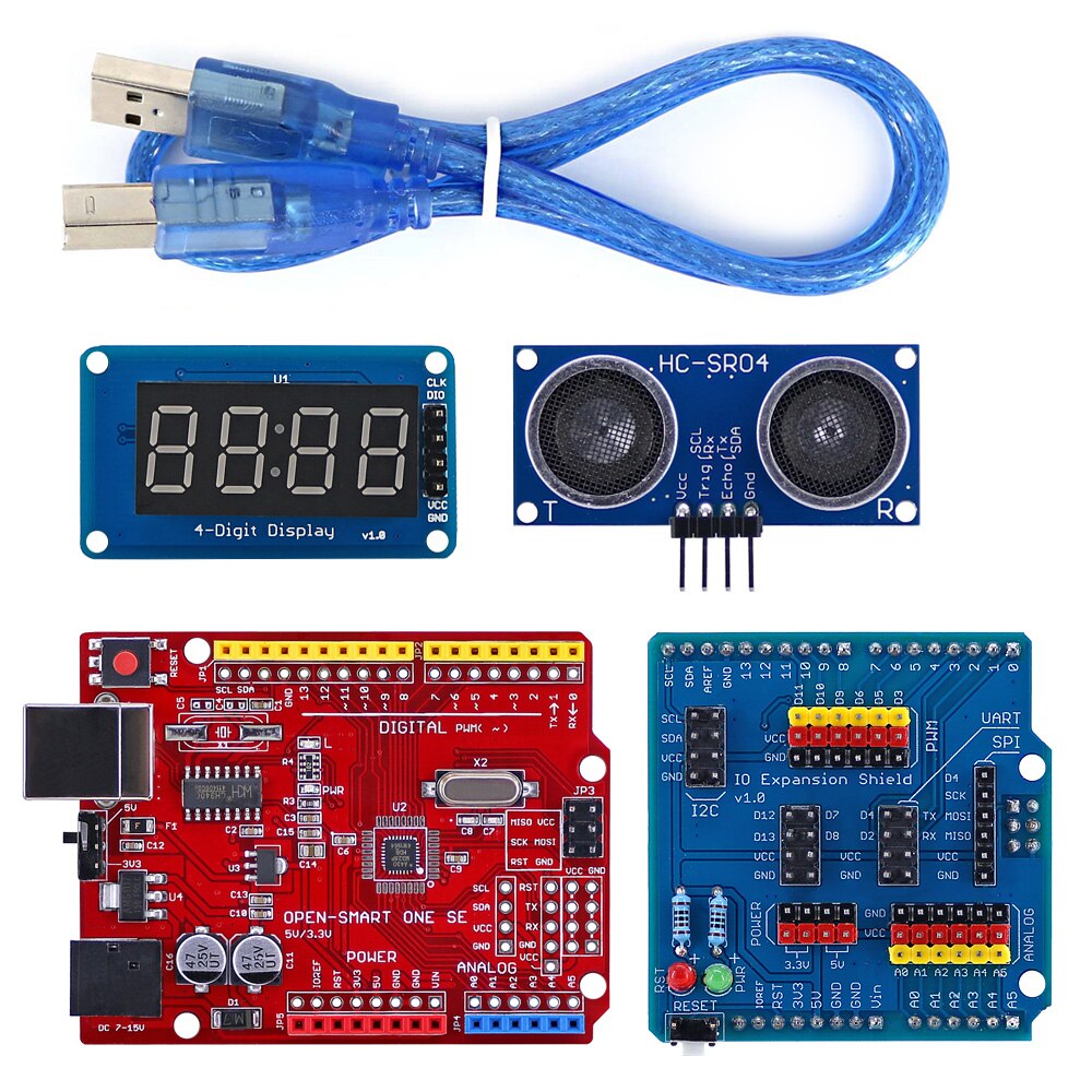 4wd Draadloze Joystick Afstandsbediening Rubber Wiel Gear Motor Smart Car Kit Wtutorial Voor 