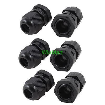 6 Pieces Black Plastic Waterproof Cable Gland Conn... – Grandado