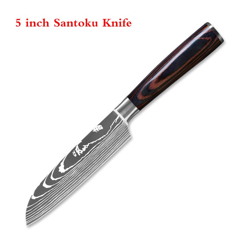 8inch Japanese Kitchen Knives Damascus Pattern Che... – Vicedeal
