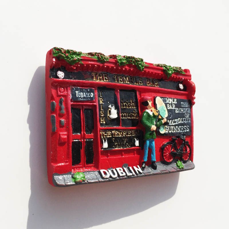 fridge magnet Dublin Ireland souvenir red square a... – Grandado