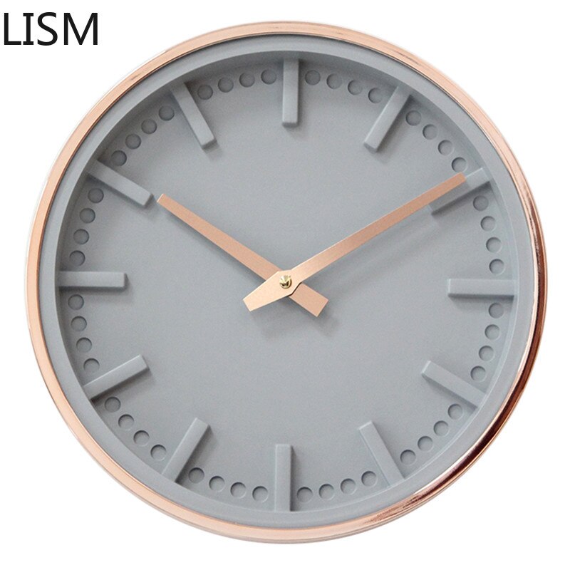 Digital Clock Wall Nordic Nordic Rose Gold Gray Th... – Grandado