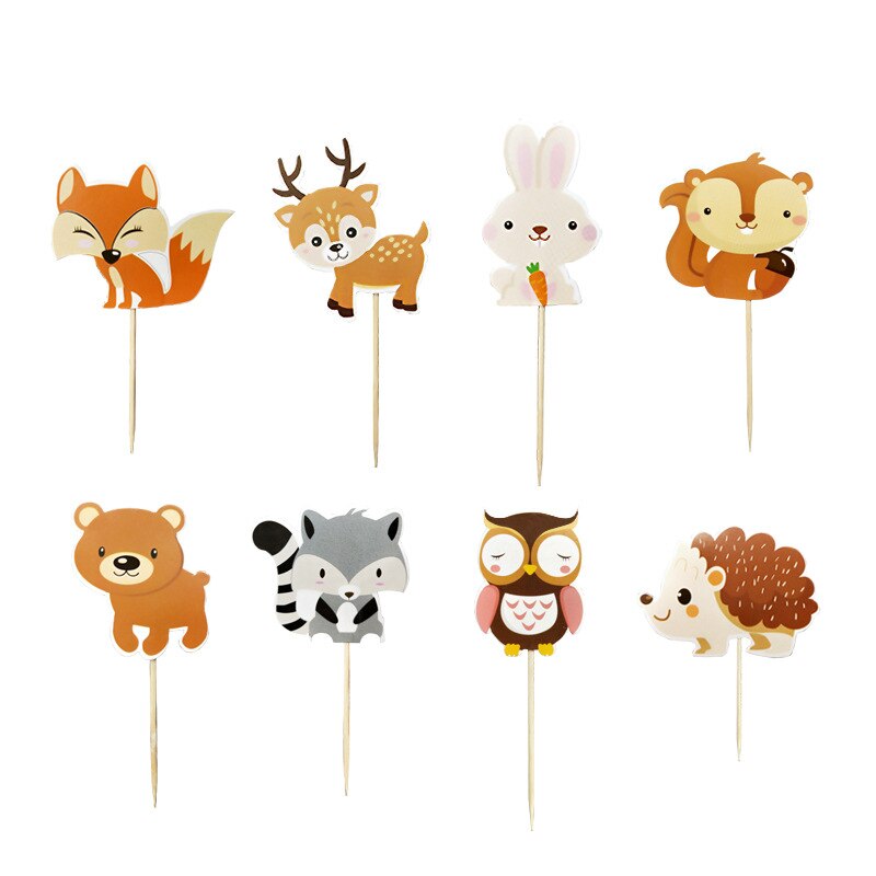 Woodland Animal Banner Disposable Tableware Wild F... – Grandado