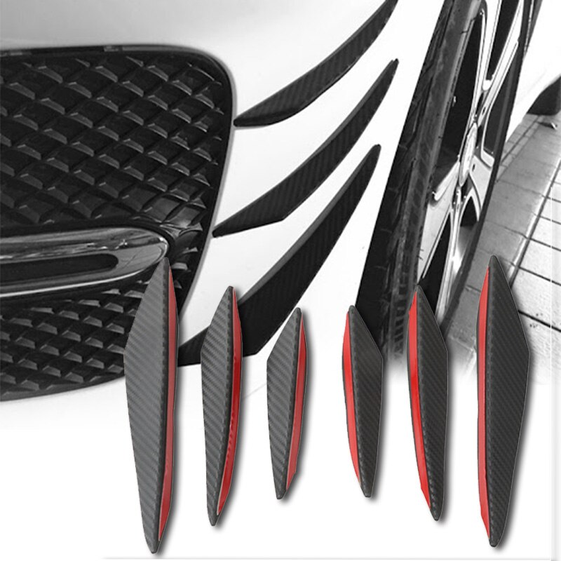 6 Stks/set Koolstofvezel Spoilers Auto Voor Achter... – Grandado