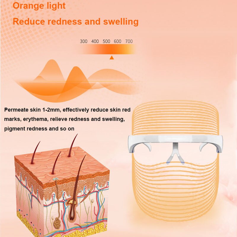 LED color light therapy mask face skin rejuvenatio... – Grandado