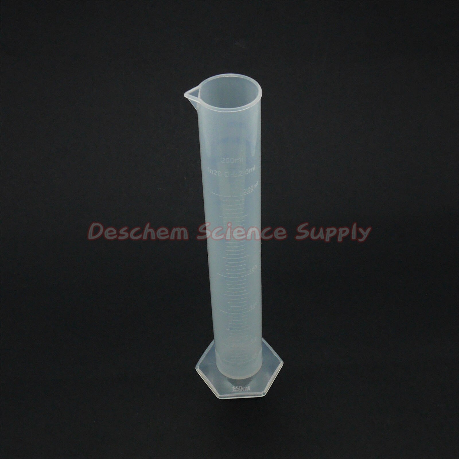 250mL Polypropylene Measuring Cylinder,Blue Gradua... – Vicedeal