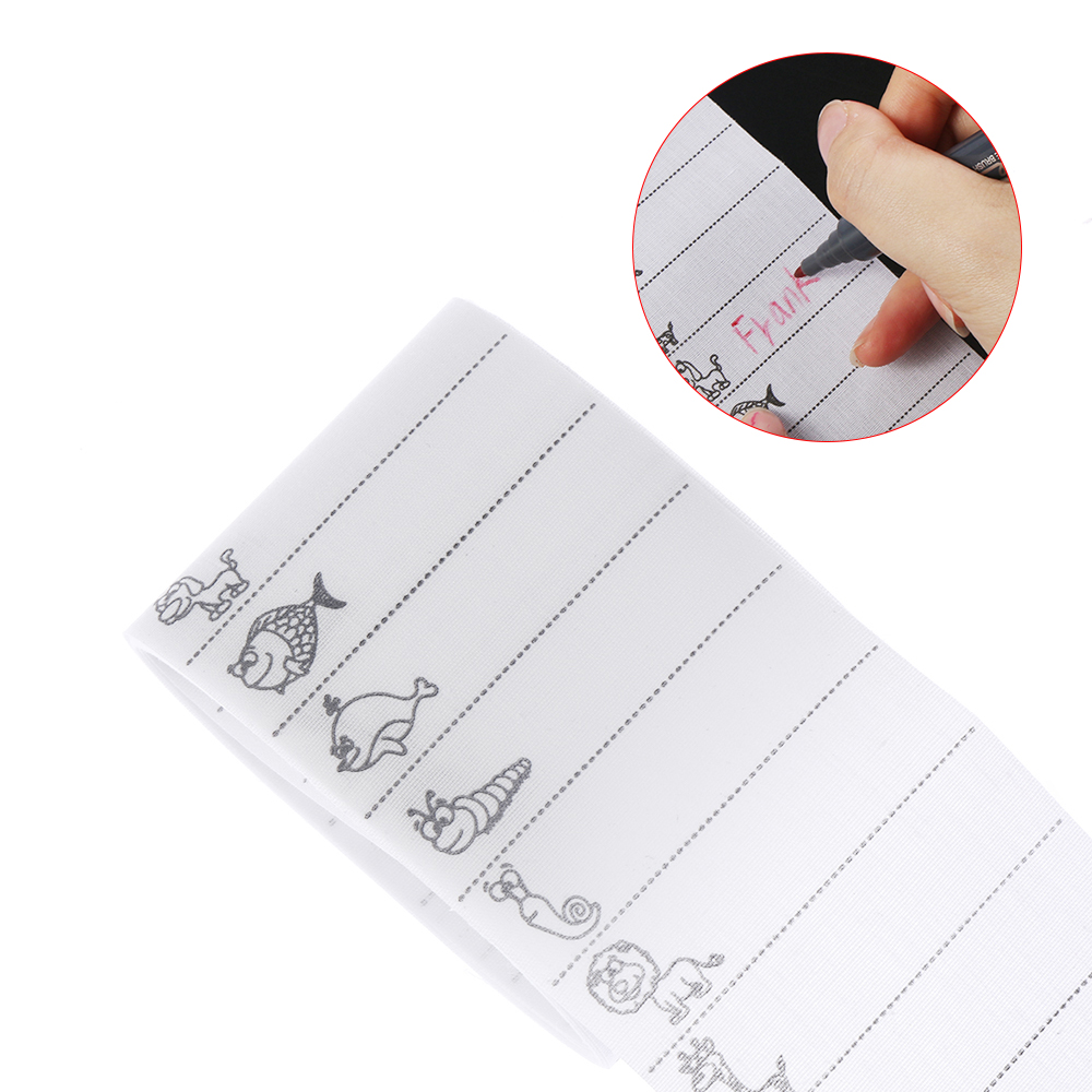 100 stuks/pak witte wasbare strijkbare naamlabels,... – Vicedeal