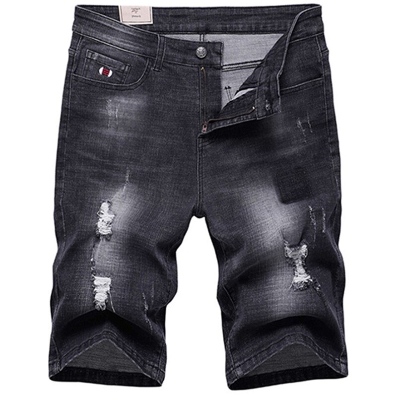 Men Summer Denim Casual Hole Shorts Male Jeans Ska... – Vicedeal