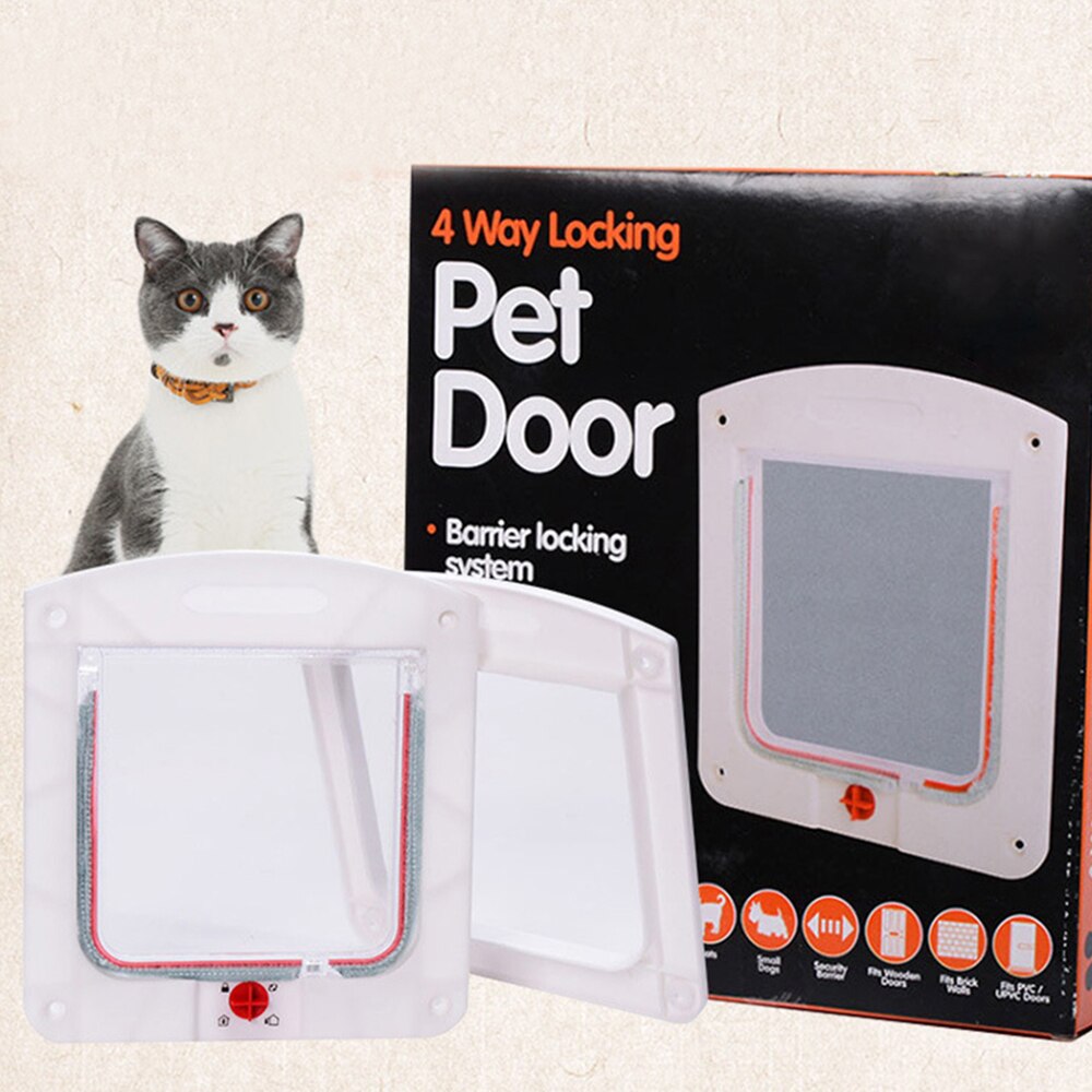 Safe 4-way Lockable Pet Cat/Dog Door Extra Large L... – Vicedeal