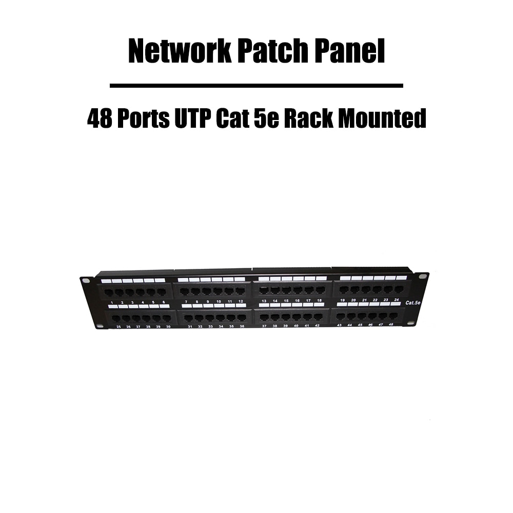 48 Ports UTP Cat 6 Patch Panel Networking RJ45 Flu... – Grandado