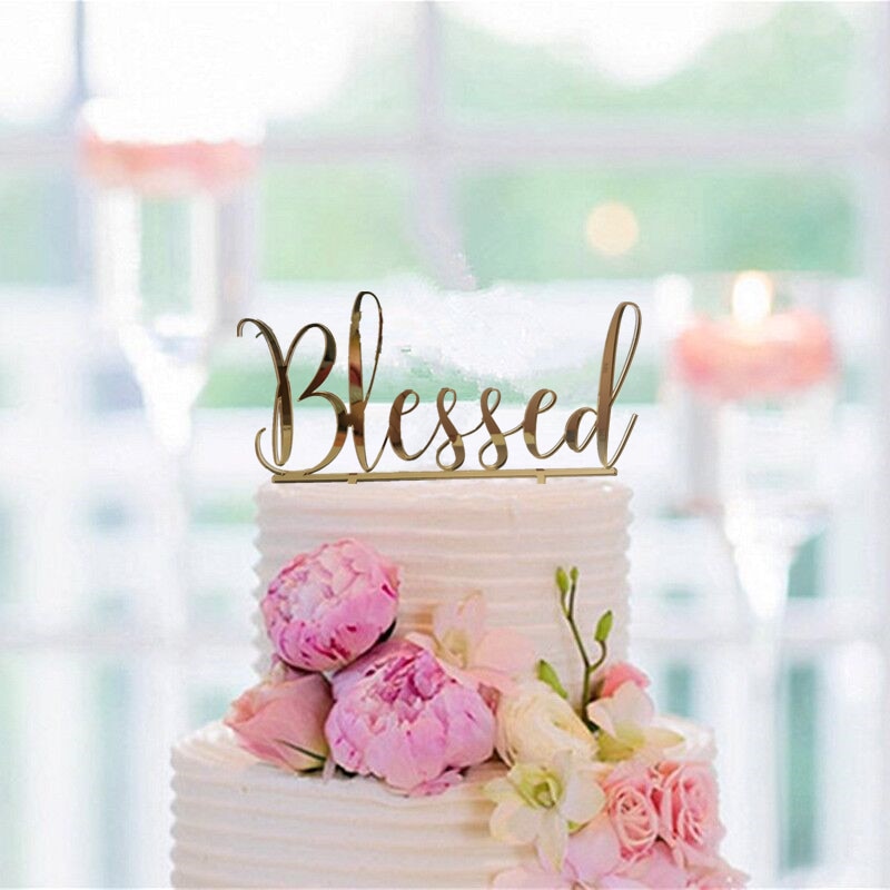 Blessed Cake Topper Christian Baby Baptism Toppers... – Vicedeal