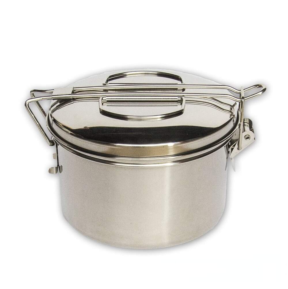 Stainless Steel Camping Lunch Box Cooking Pot Fold... – Vicedeal