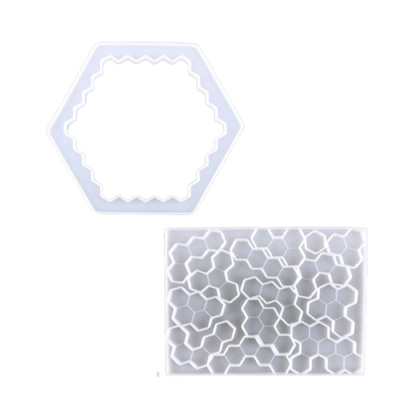 DIY Craft Jigsaw Puzzle Soft Stencil Hexagonal Sil... – Vicedeal