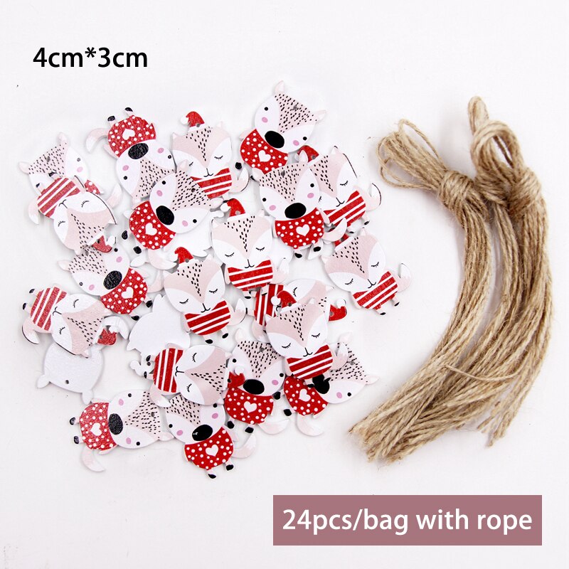 24PCS Weihnachten Holz Cartoon Eichhörnchen Nette ... – Grandado