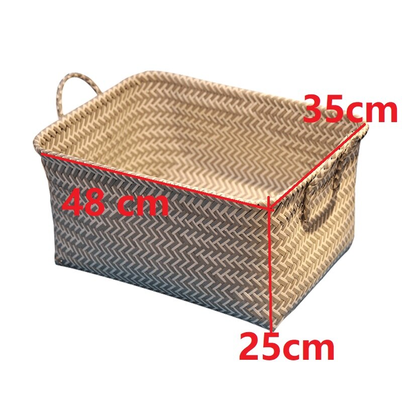 Hand-plait Rectangle Dirty Clothes Laundry Basket ... – Grandado