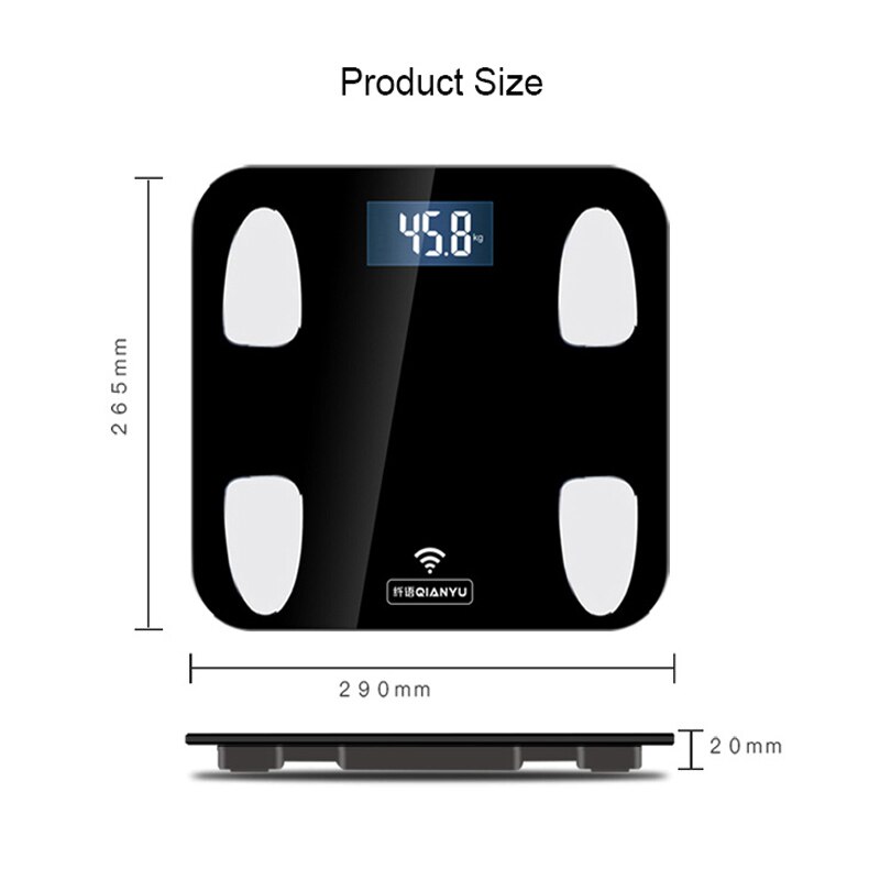 ! báscula Digital de peso para baño con Bluetooth,... – Grandado