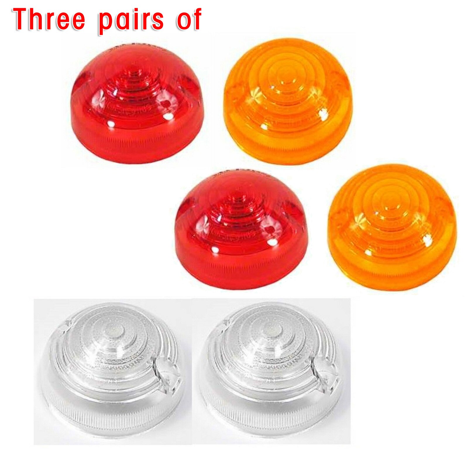 3 Pairs Auto Indicator Side Achterlicht Lens Voor ... – Grandado