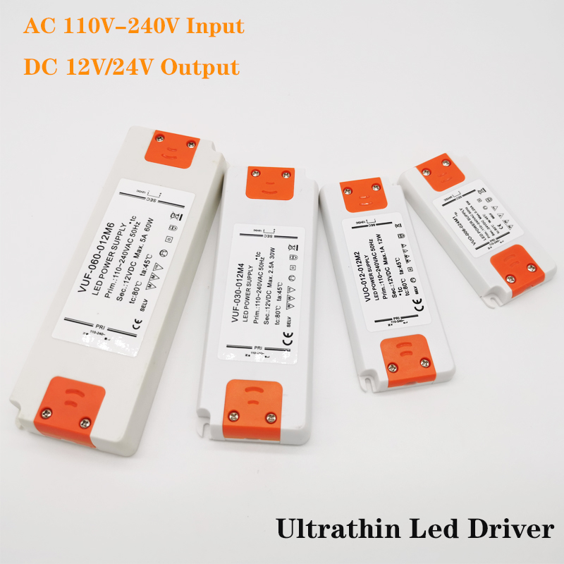 6W 12W 15W 20W 30W 40W 50W 60W Slim Led Driver Dc ... – Vicedeal