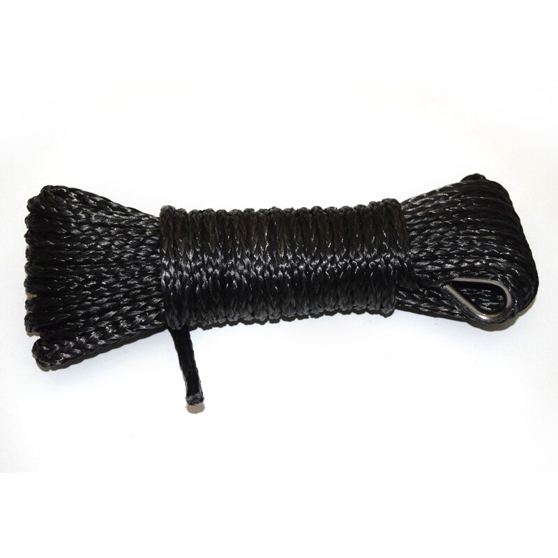 Black 1/4"*50ft Synthetic Winch Rope, ATV Winch Li... – Grandado